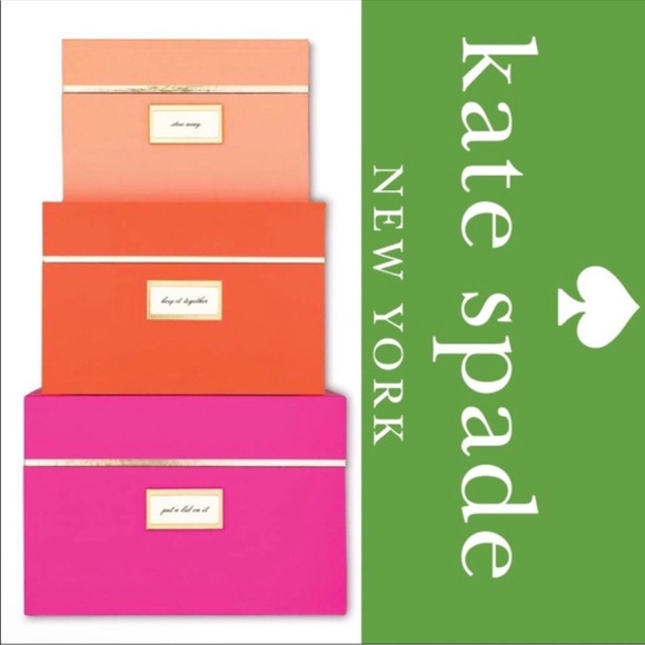 kate spade | Storage & Organization | Authentic Kate Spade Set Orange ...